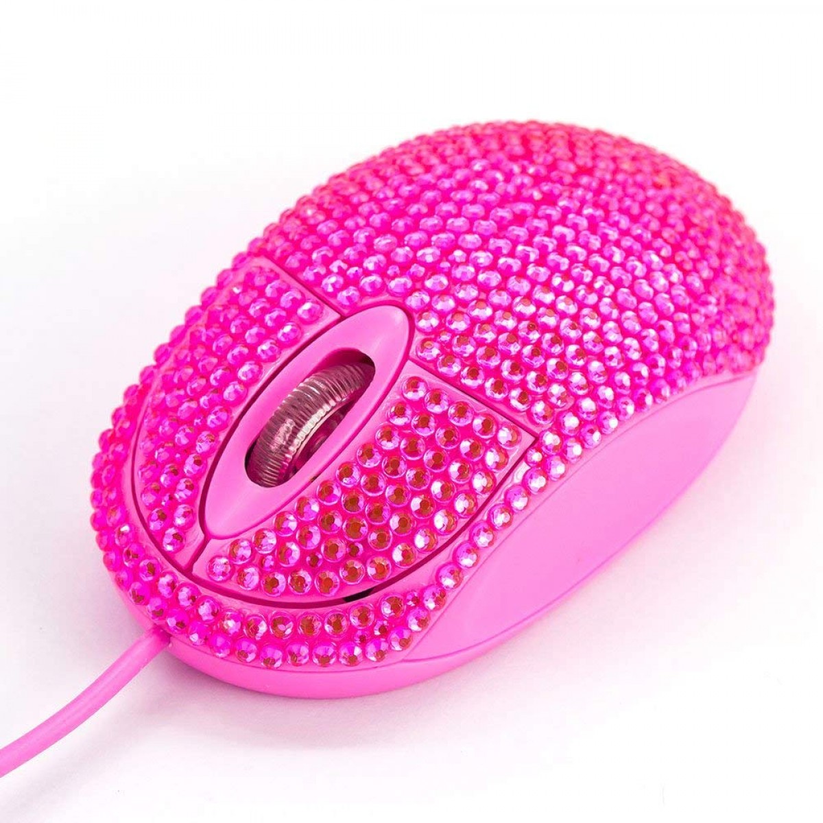 USB Optical Wired Mini Computer Mouse with Crystal Bling Rhinestone 7 ...